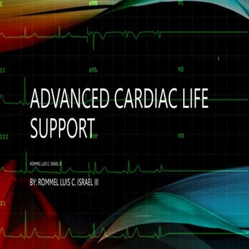 ADVANCE CARDIAC LIFE SUPPORT - (ACLS vs. BLS) | PPTX