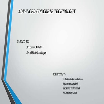 Advance concrete 1 | PPTX