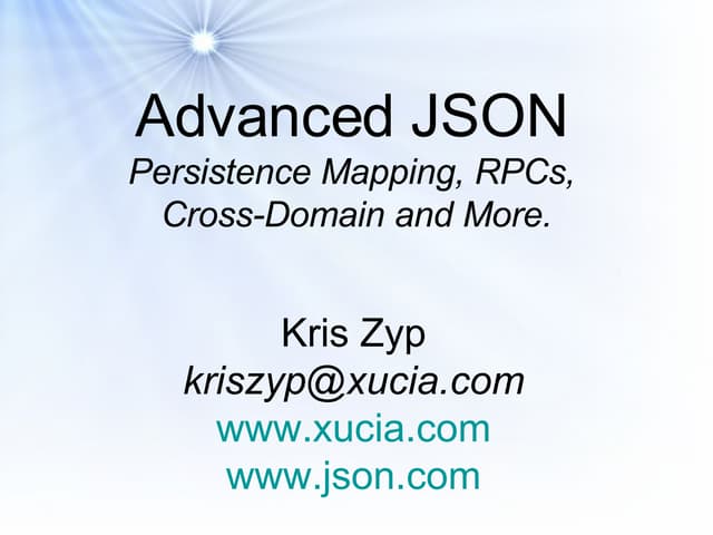 Advanced Json | PPT Advanced Json | PPT