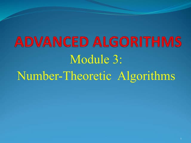 Advanced Algorithms Unit 3 Finalppt 6551