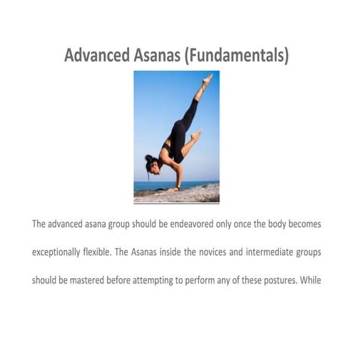 Advanced Asanas (Fundamentals) | PDF