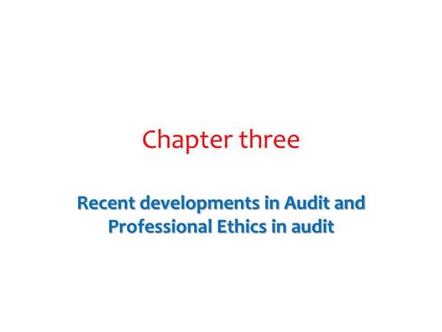 Nature of auditing and few important concepts | PPTX