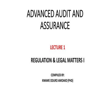 Advanced Auditing Lecture Lecture 1pptx