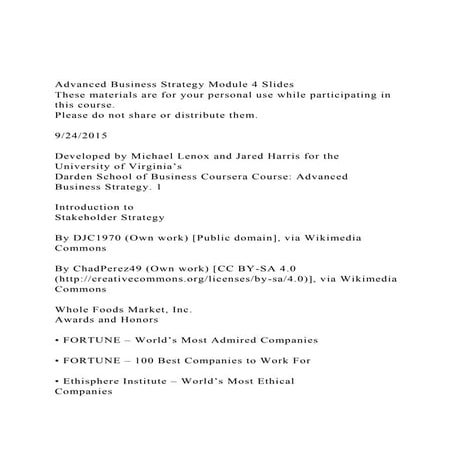 Advanced Business Strategy Module 4 SlidesThese materials ar.docx ...