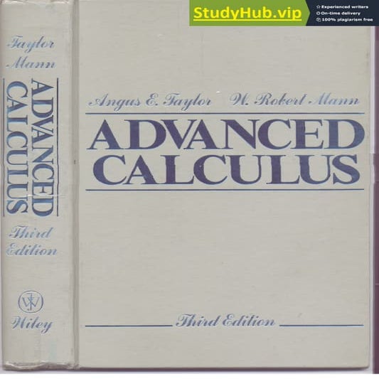 Advanced Calculus 3Rd Edition - Taylor Angus Wiley.Fayez | PDF