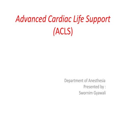 Advanced cardiac life support 2010 | PPT