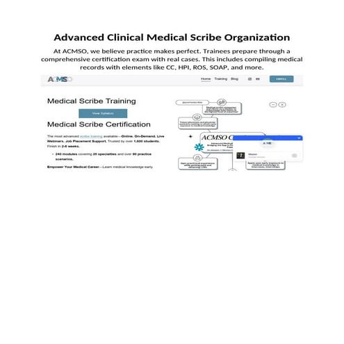 Advanced Clinical Medical Scribe Organization.docx