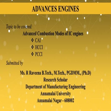 Advanced combustion modes | PPTX | Automotive