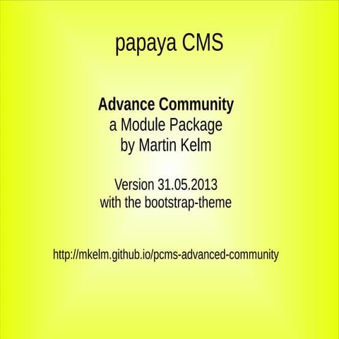papaya CMS Advanced Community | ODP