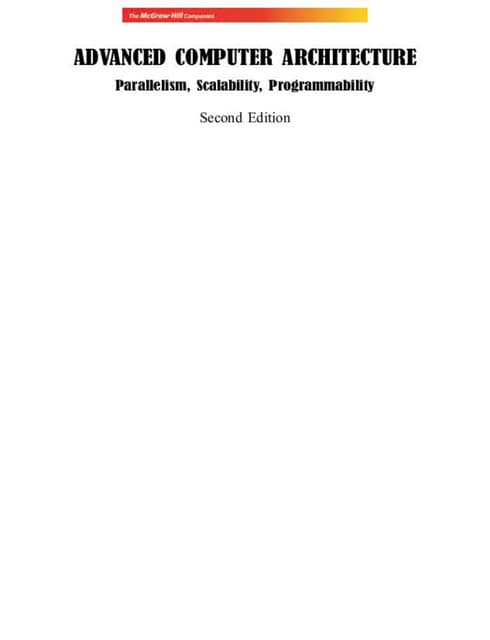 Advanced Computer Architecture Parallelism Scalability