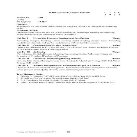 Advanced computer networks (ita601) | PDF