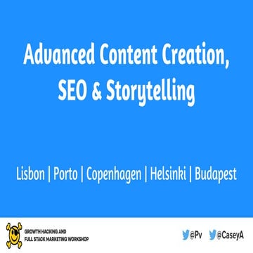 Advanced Content Creation, SEO & Storytelling | PDF
