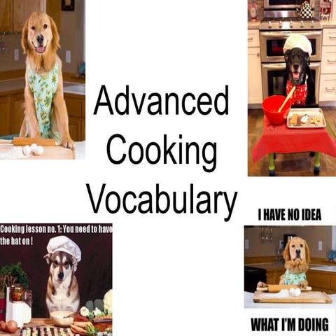 Advanced Cooking Verbs | PPTX