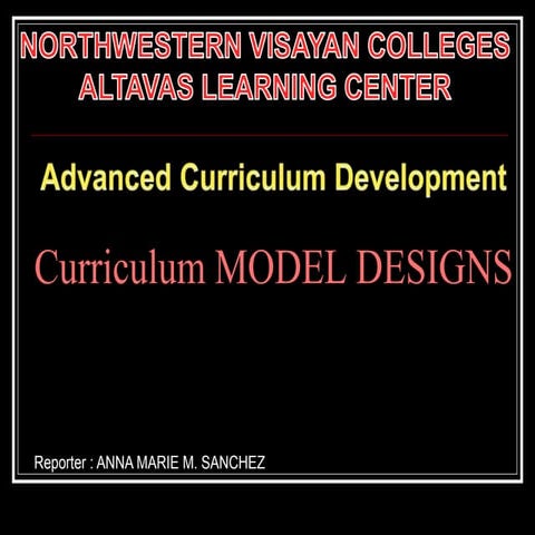 Advanced Curriculum Development Report.pptx
