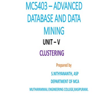 Advanced Database And Data Mining And Clustering Concepts Ppt 5589