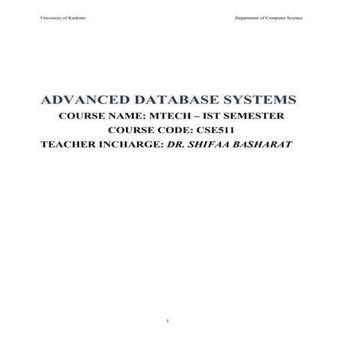 Advanced Dbms Unit 1 Pdf Advanced Dbms Dives Into Complex Data Management For Large Scale