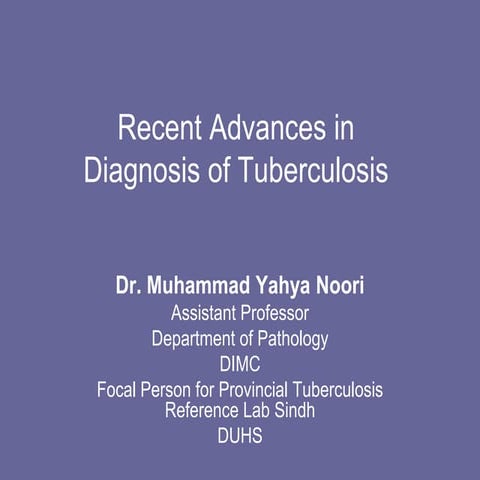 Advanced diagnostics of tuberculosis 21 3-15 | PPT