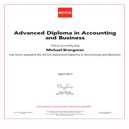 Advanced diploma | PDF