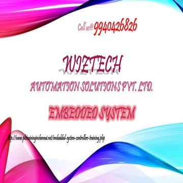 Advanced Embedded Training Details And Syllabus Wiztech Ppt