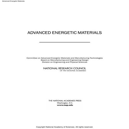 Advanced Energetic materials | PDF