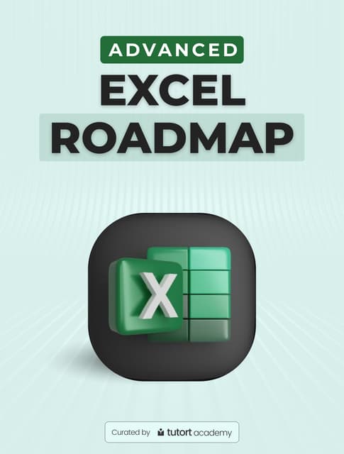 How To Learn Excel Roadmap For Advanced Level Tutort Academy Pdf 3027