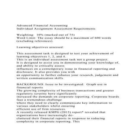 Advanced Financial Accounting Individual Assignment Assessme.docx