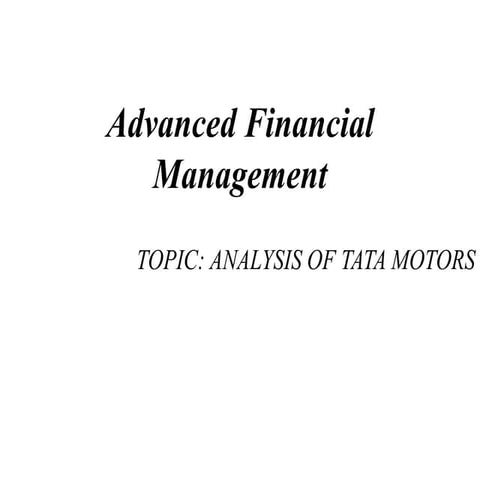 Advanced financial management | PPTX