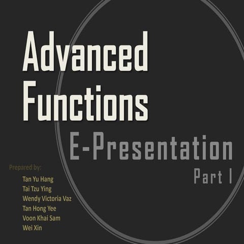 Advanced functions part i | PPTX