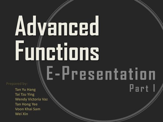 Advanced functions part ii | PPT