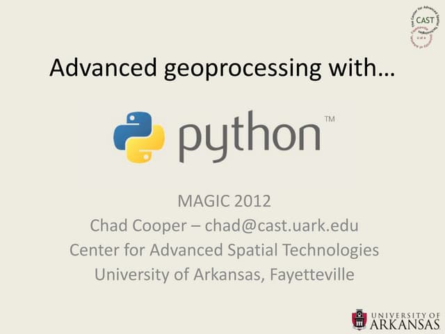 Advanced Geoprocessing With Python Ppt 4547