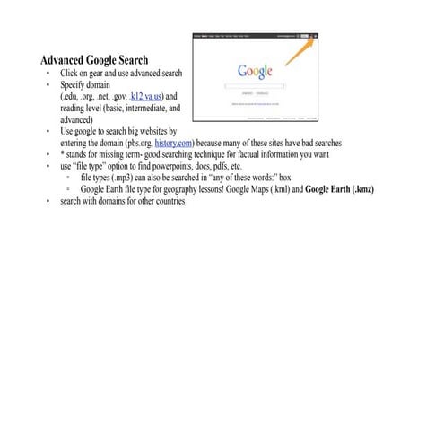 Advanced google search | PDF