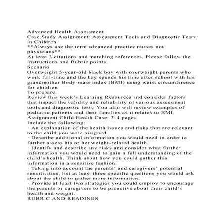 Advanced Health AssessmentCase Study Assignment Assessment Tool.docx
