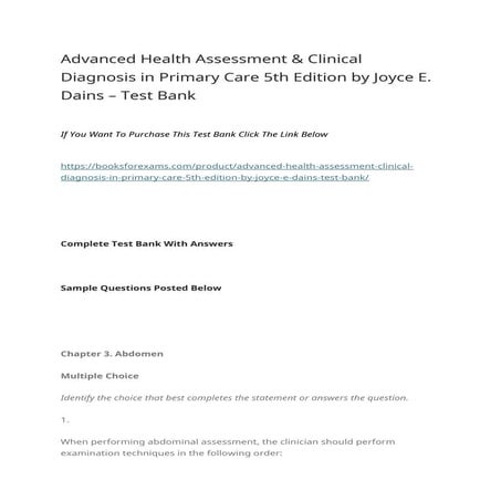 Advanced Health Assessment & Clinical Diagnosis in Primary Care 5th ...