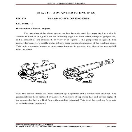 Advanced ic engines part-ii fmcet | PDF