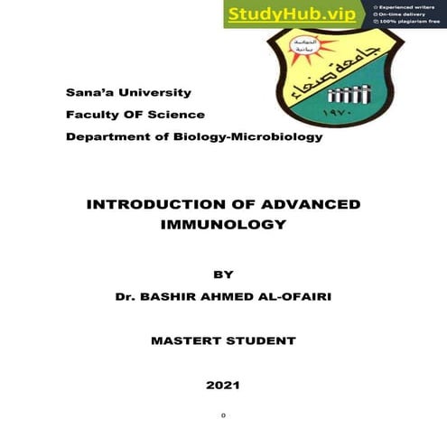 Advanced Immunology.pdf | Infectious Diseases | Diseases and Conditions