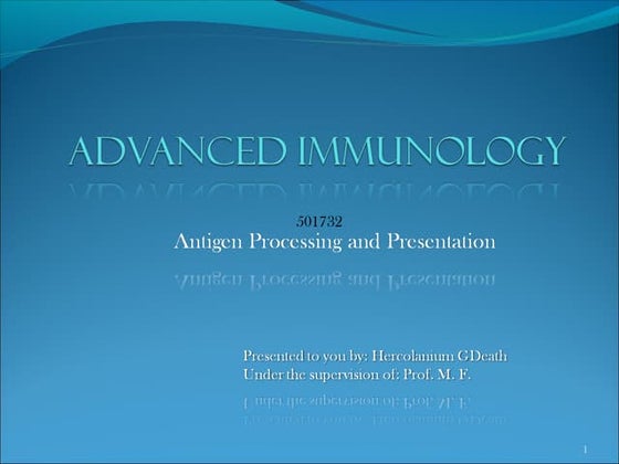 Antigen Processing And Presentation Pptx Biological Sciences Science