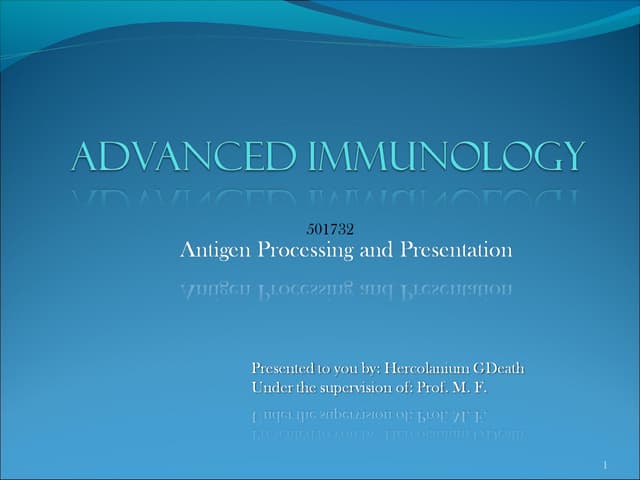 Antigen processing and presentation | PPTX