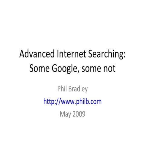 Advanced Internet Searching | PPT