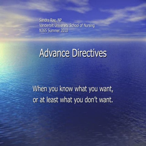 Advance Directives | PPT