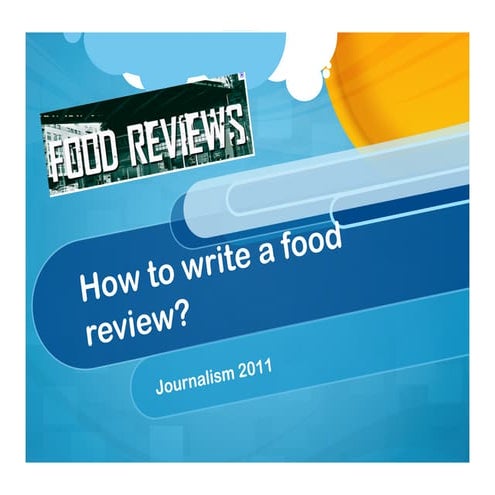 How to Write a Food Review | PDF