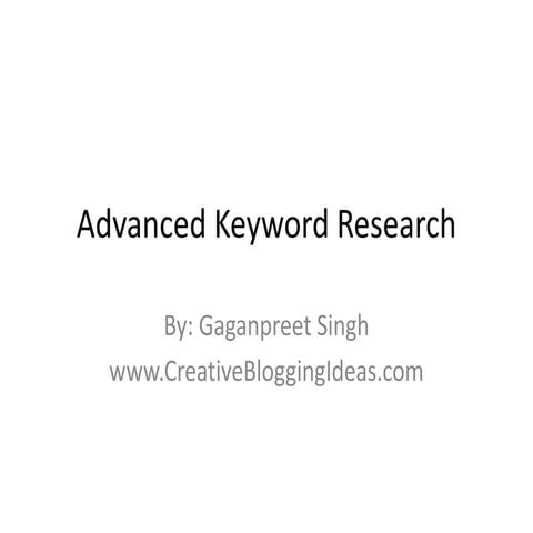 5 Best Keyword Research Tools to find high-ranking | PDF