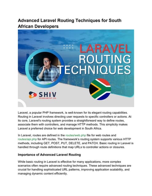 Advanced Laravel Routing Techniques Complete Pdf Guide Pdf Computing Technology And Computing