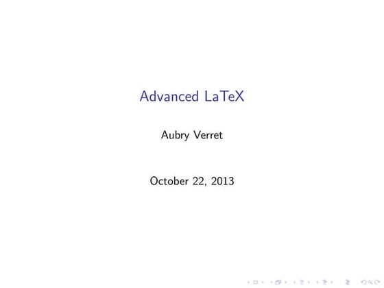 LaTex tutorial with Texstudio | PPT