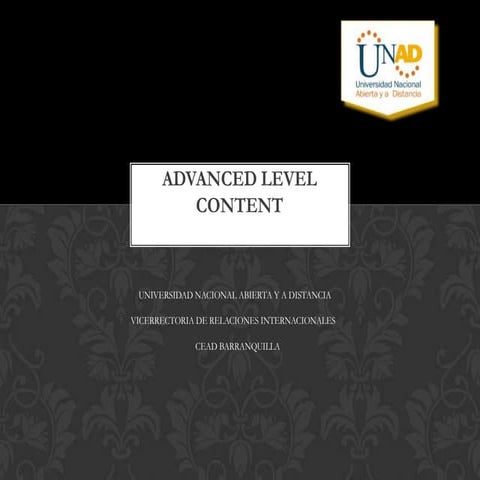 Advanced level contents | PPT