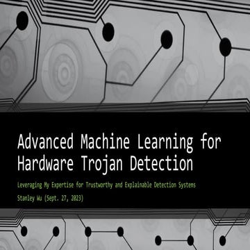 Advanced Machine Learning For Hardware Trojan Detection V2 Pdf