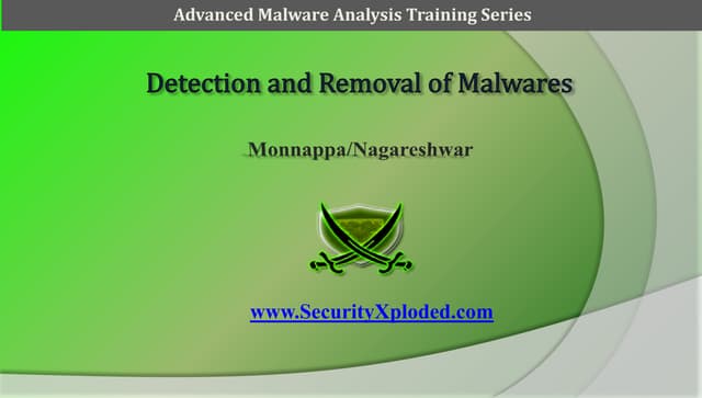 Advanced Malware Analysis Training Detection And Removal Of Malwares
