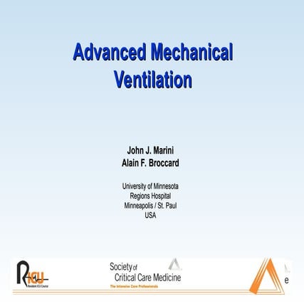 Advanced Mechanical Ventilation in medicene | PPT