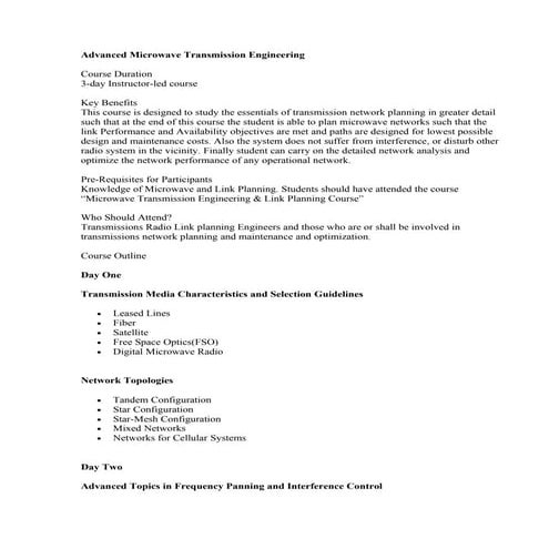 Advanced microwave transmission engineering | DOC