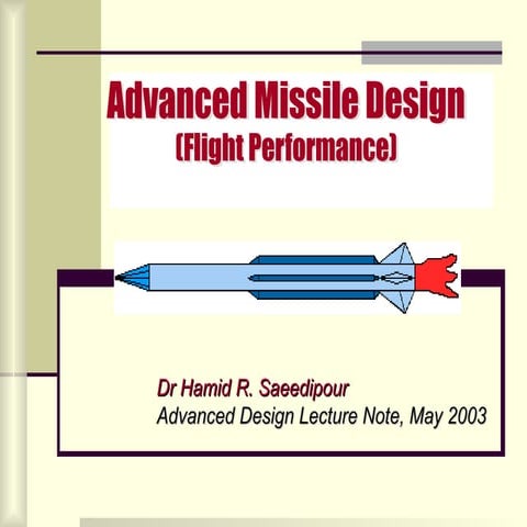 ADVANCED_MISSILE_DESIGN. Lecture courses PPT | PPT