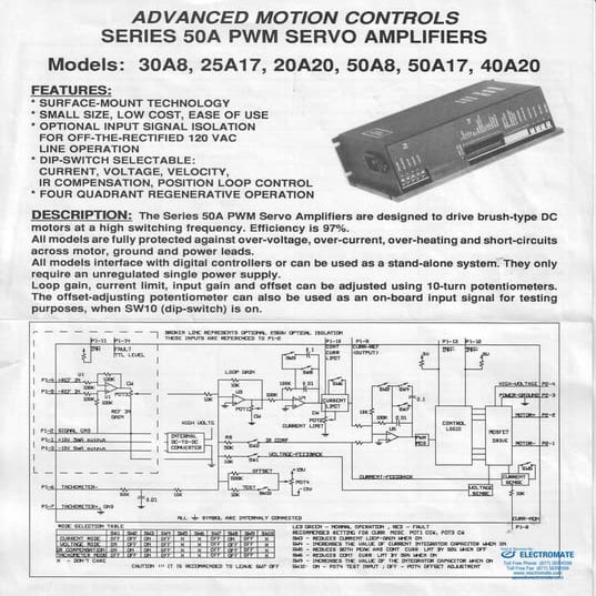 Advanced motion controls 50a17 | PDF